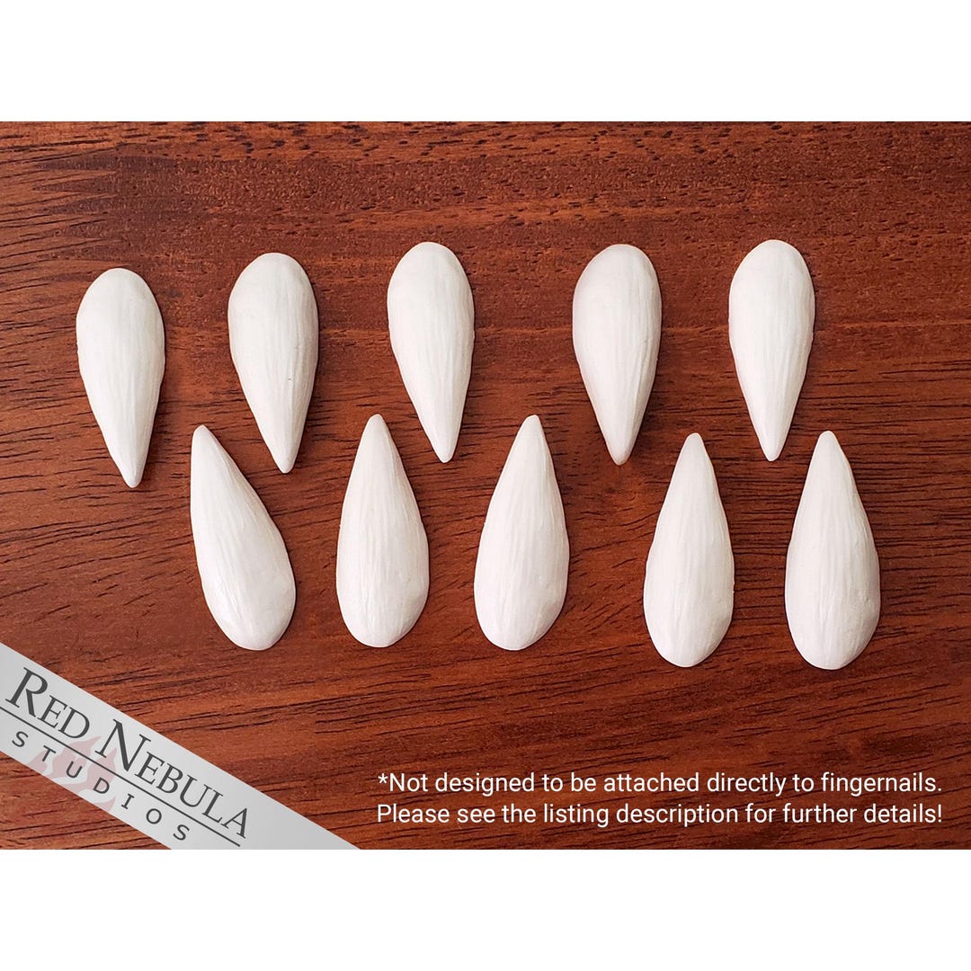 Pointed, Curved 1.5 Inch Claws in White or Black - Etsy