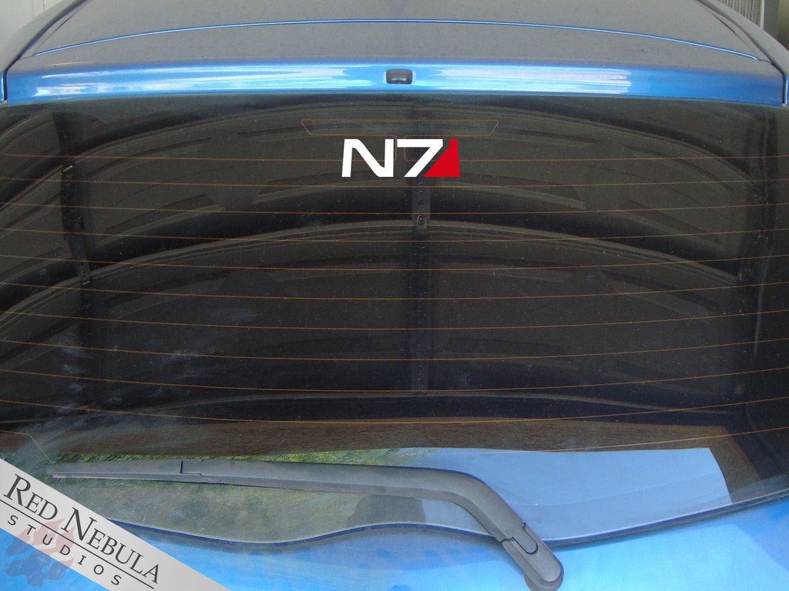 N7 Vinyl Decal Mass Effect Car Decal With The N7 Logo Etsy