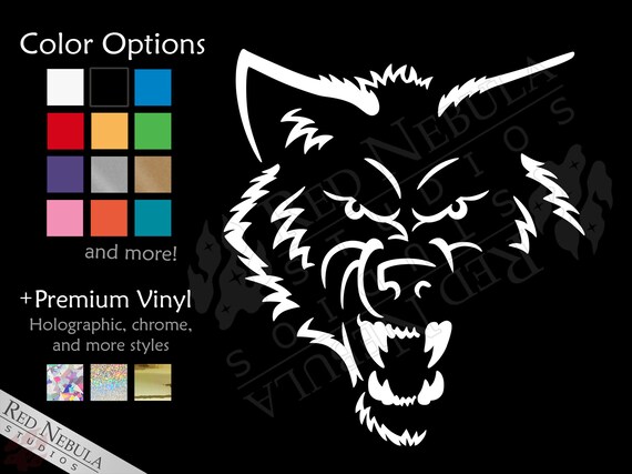 Vinyl Werewolf Sticker Snarling Wolf Vinyl Decal Multiple Color and ...