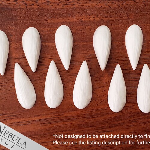 Pointed Curved 1.5 Inch Claws in White or Black | Etsy