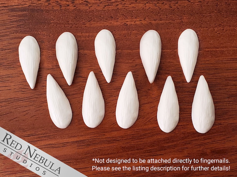 Pointed Curved 1.5 Inch Claws in White or Black - Etsy