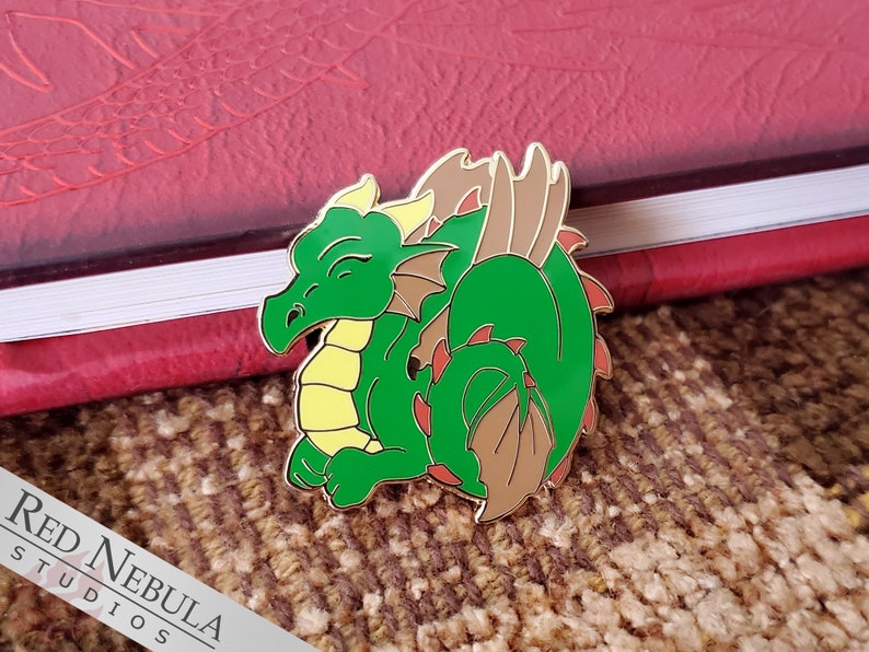 Baby Dragon Enamel Pin 1.5 Lapel Pin of a Cute Green - Etsy