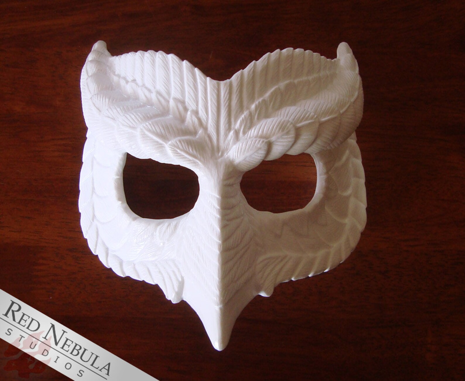 Stylized Owl Mask, Blank Masquerade Mask, Ready to Paint, Horned Owl ...