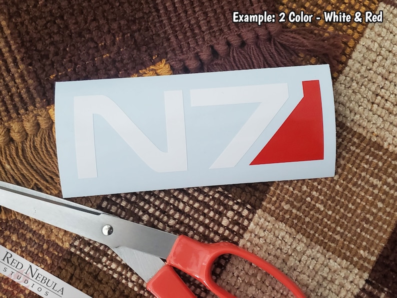 N7 Vinyl Decal Mass Effect Car Decal With the N7 Logo | Etsy