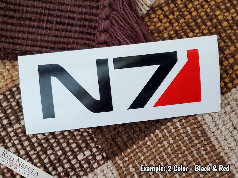 N7 Vinyl Decal Mass Effect Car Decal With the N7 Logo | Etsy