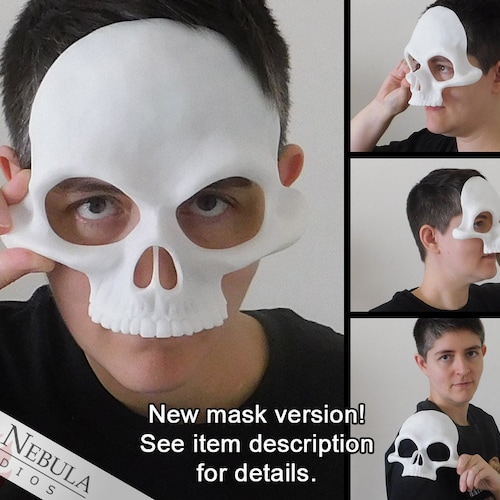 Human Skull Half Mask Blank Cast Resin Mask for Skeleton - Etsy