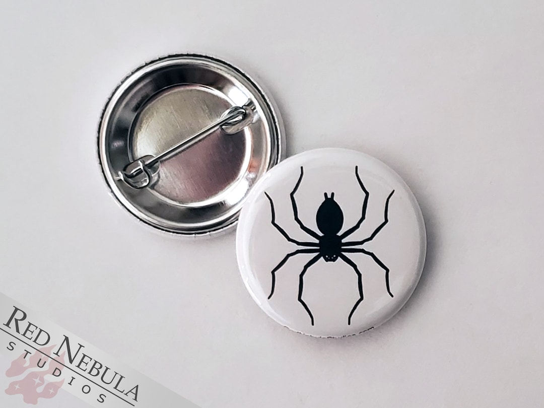 Creepy Spider Pinback Button, Magnet, or Keychain, 1.25, Pin for ...
