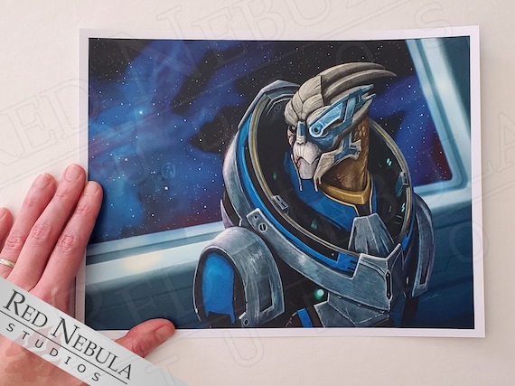 Garrus Vakarian Illustration Mass Effect Art Print 8.5 x 11 | Etsy
