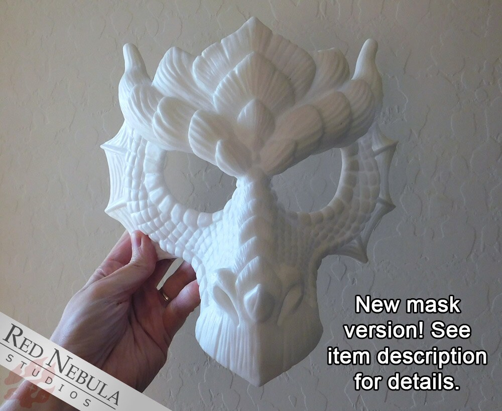 Dragon Mask Blank Cast Resin Mask for Fantasy Masquerades or | Etsy