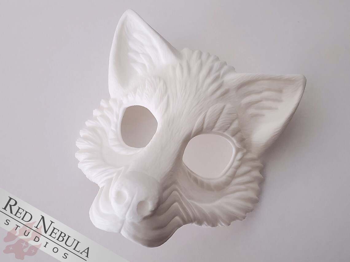 Resin Wolf Mask Blank Stylized Wolf Face Mask Wolf - Etsy