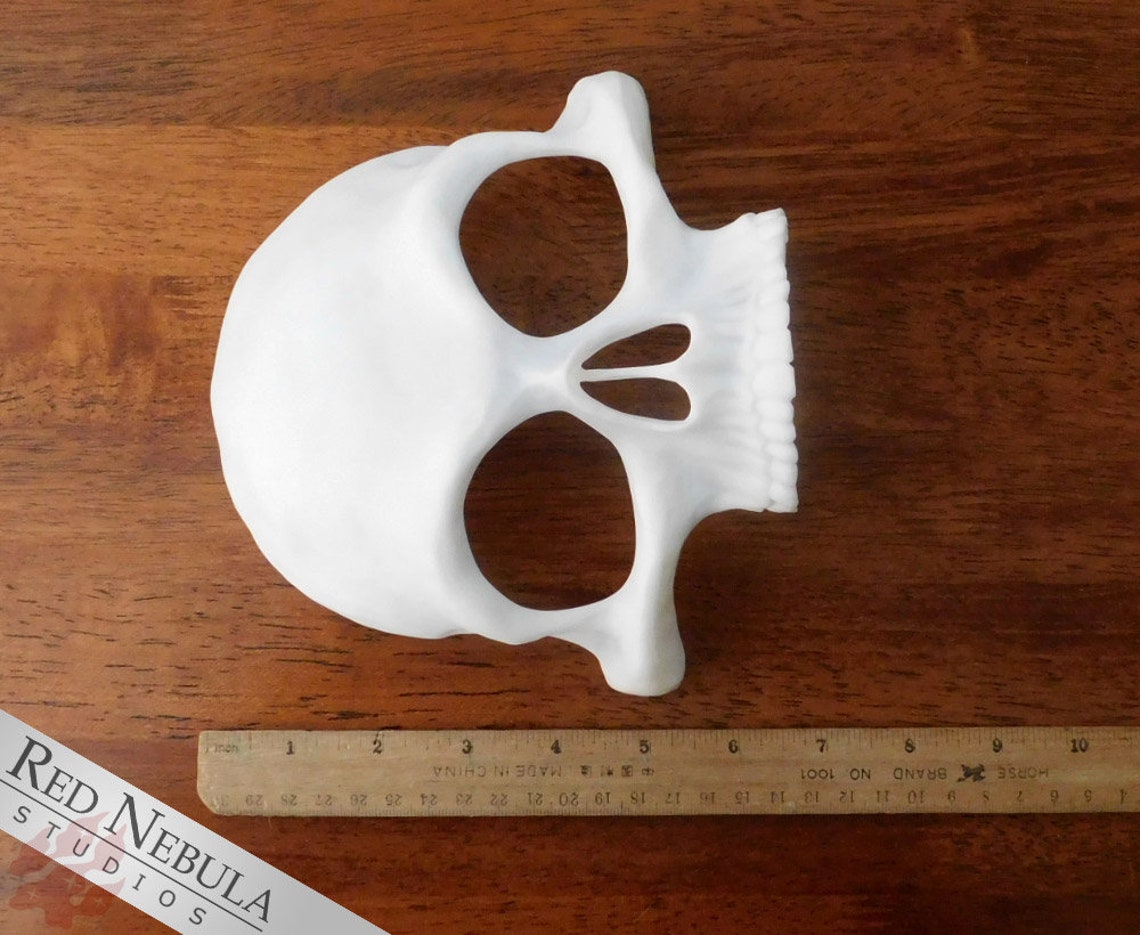 Human Skull Half Mask Blank Cast Resin Mask for Skeleton - Etsy
