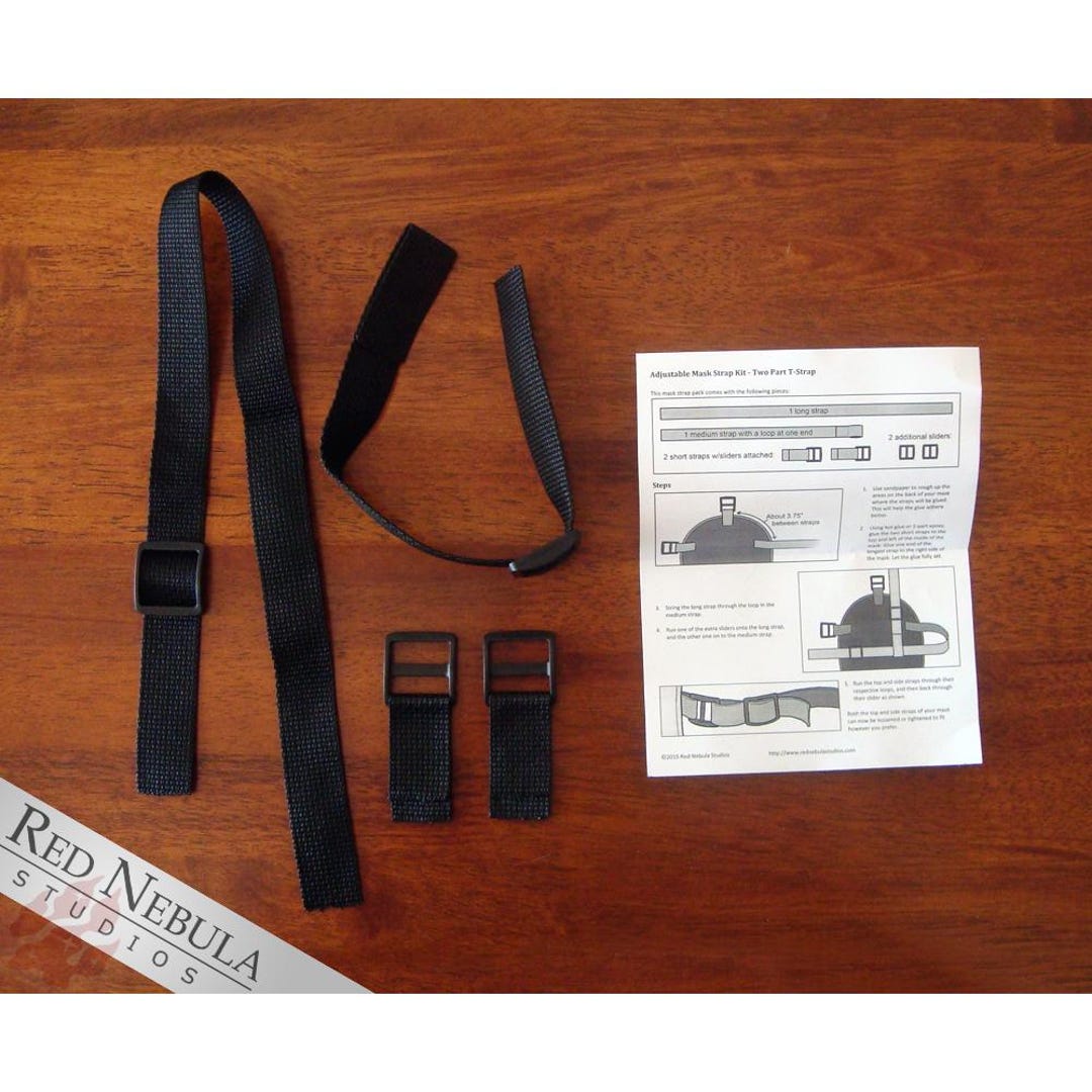 Two-part Strap Kit for Large Masks, Adjustable Strap Kit, Polypropylene ...