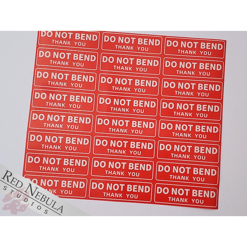 Do Not Bend Labels - Etsy