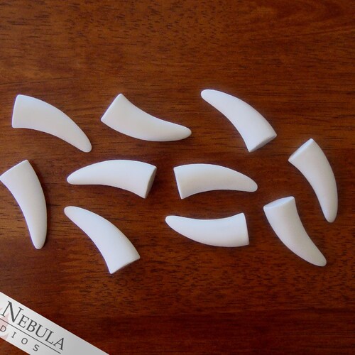 Set of Thin 1 Teeth White or Black Resin Fangs Animal - Etsy