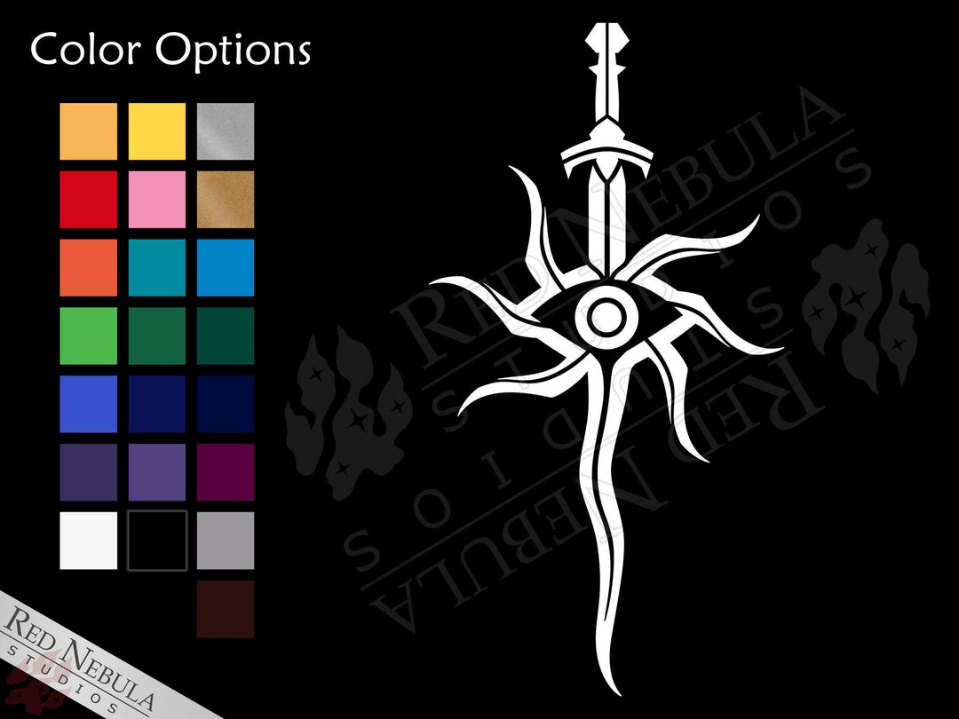 Inquisition Sword Vinyl Decal, Dragon Age Car Decal With DAI Sword and Eye Symbol Multiple Color ...