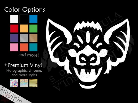 Vampire Bat Face Vinyl Decal Stylized Animal Face Car Window | Etsy