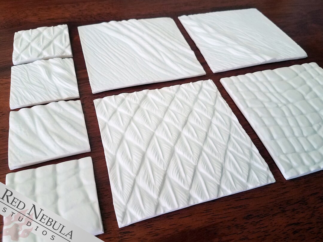 Sample Resin Painting Tiles Test Paints and Techniques on Textured ...