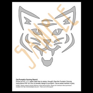 Digital Cat Pumpkin Stencils, Halloween Jack-o-lantern Patterns, Halloween Cats - Etsy