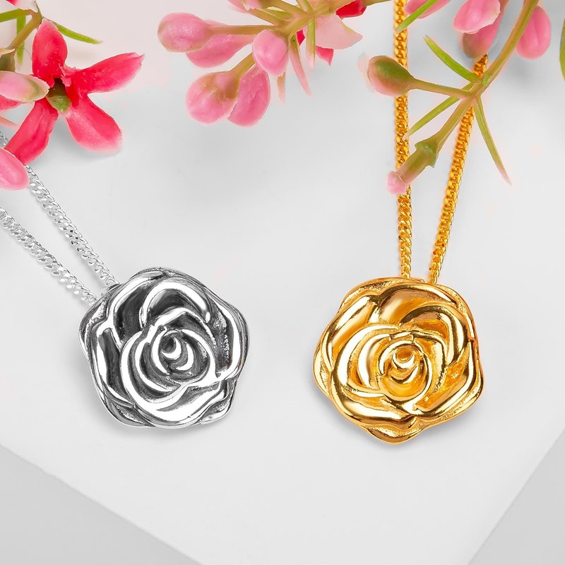 Rose Necklace - Etsy