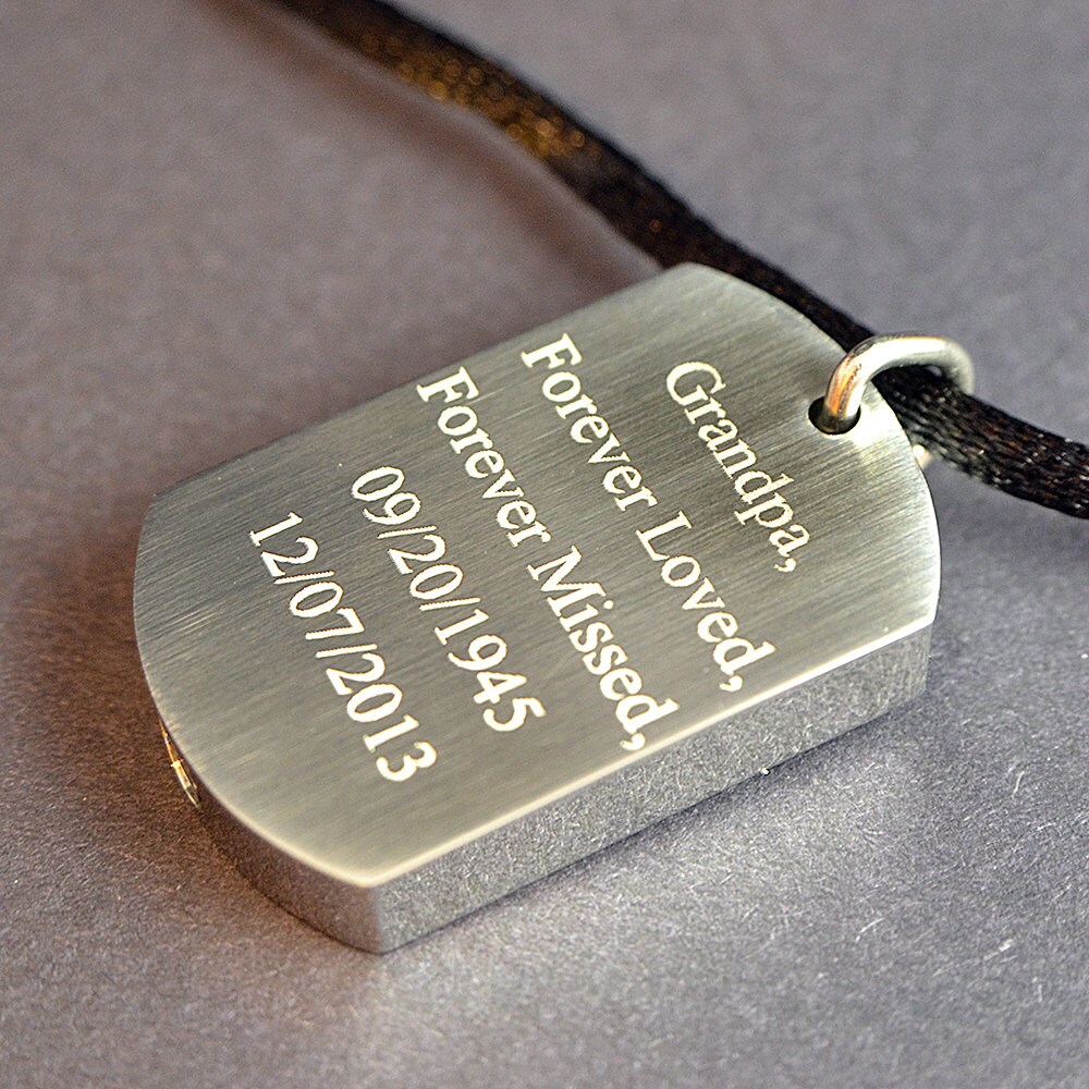 Photo Dog Tag Memorial Necklace Stainless Steel Cremation - Etsy UK