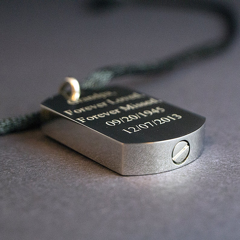 Photo Dog Tag Memorial Necklace Stainless Steel Cremation - Etsy UK