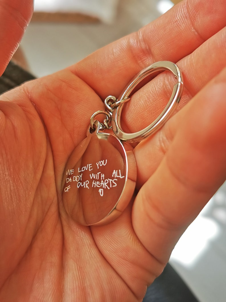 Round Photo Key Chain Personalised Keyring Picture and Text - Etsy