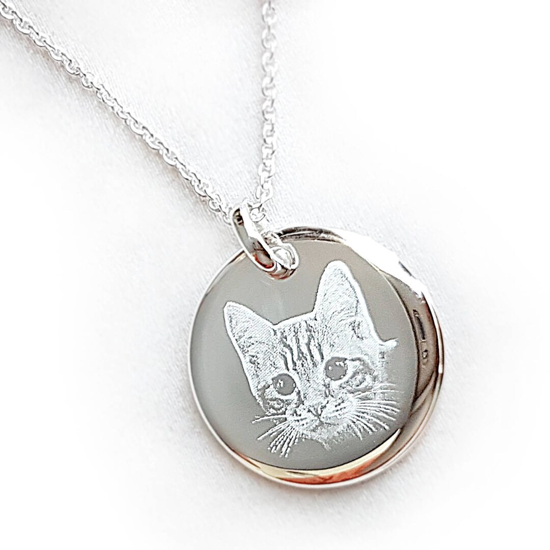 Collier pendentif rond Collier photo, collier personnalisé en argent ...