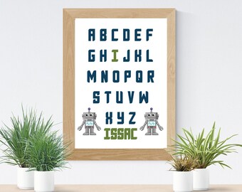 Robot alphabet | Etsy