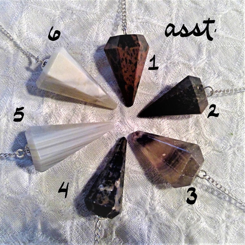 Pendulums Wicca Magick Pendulums Gemstone Oracle Assorted - Etsy