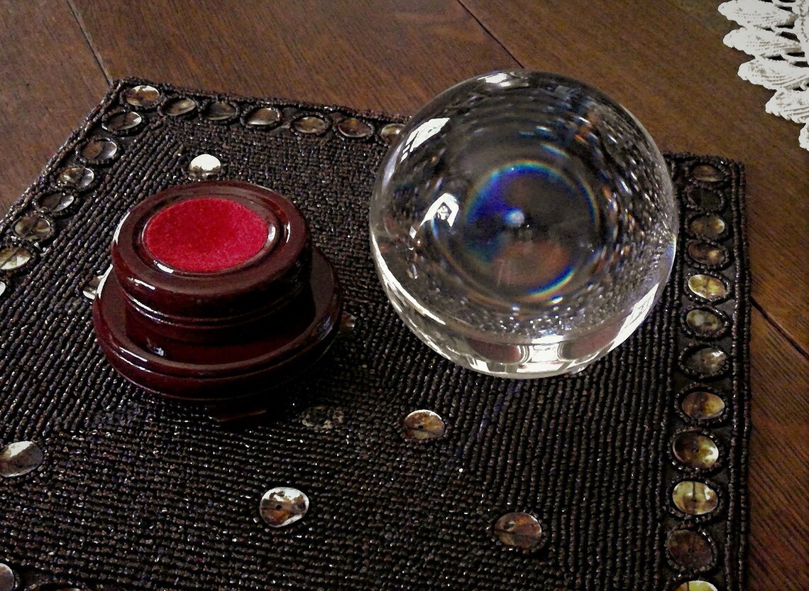 The Crystal Ball: Seeing & Scrying Tool Leaded Crystal - Etsy
