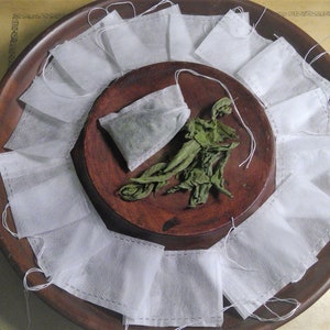 15 Drawstring Tea Bags Reusable Non-woven Compostable for Loose Tea ...