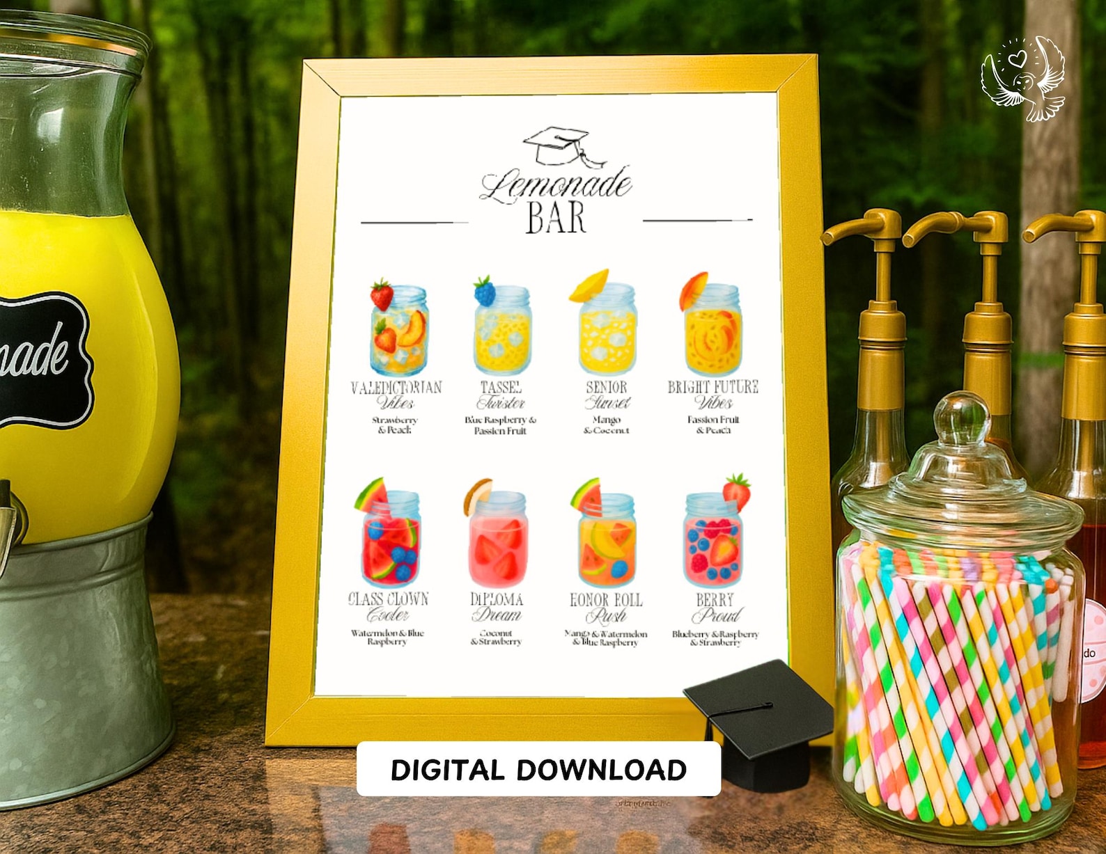 Graduation Party Lemonade Bar Menu and Iced Tea Bar Menu, Lemonade Bar ...