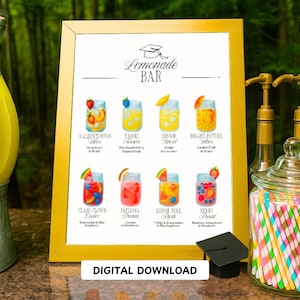 Graduation Party Lemonade Bar Menu and Iced Tea Bar Menu, Lemonade Bar ...