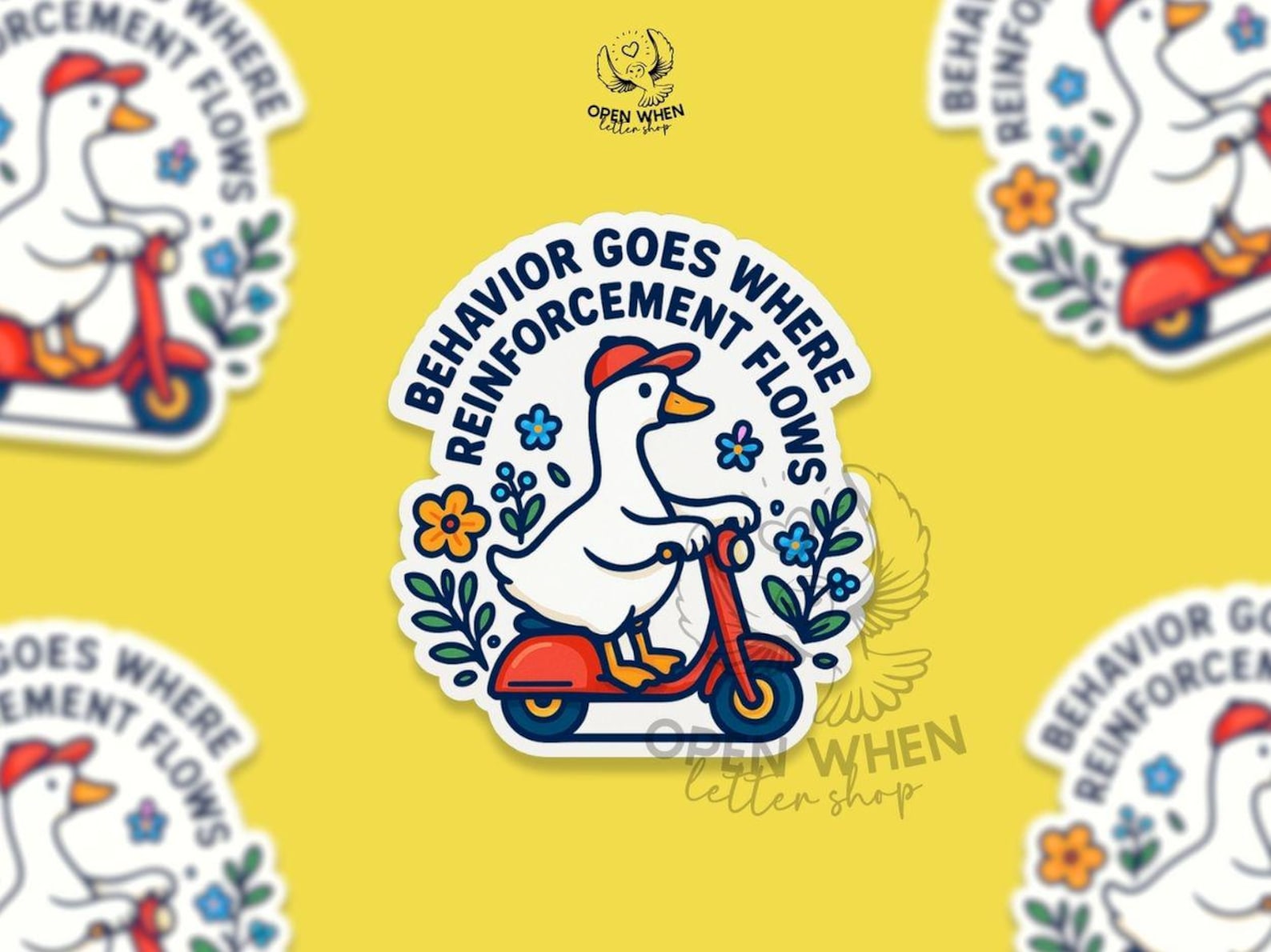 Behavior Goes Where Reinforcement Flows Vinyl Sticker, ABA Therapy ...