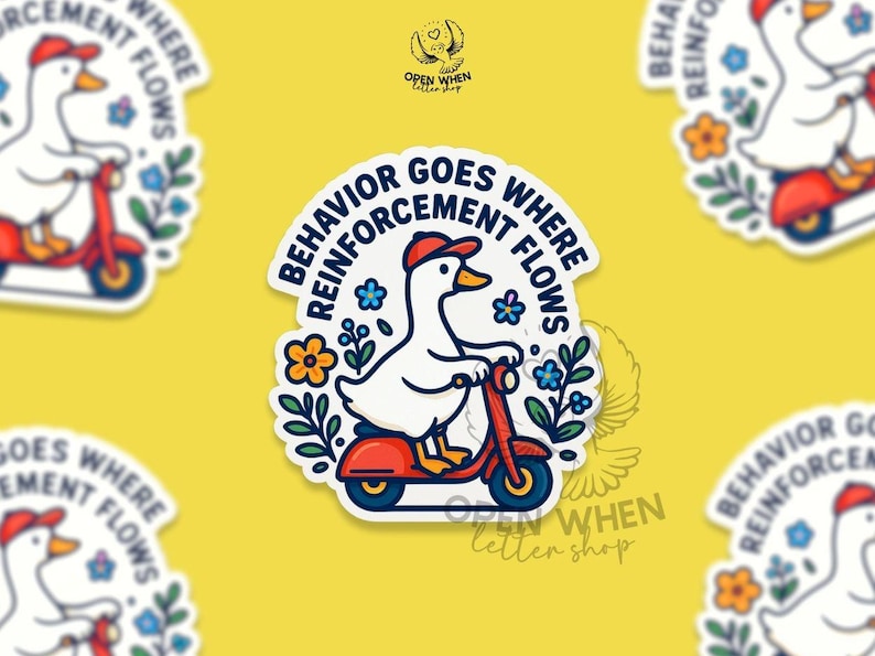Behavior Goes Where Reinforcement Flows Vinyl Sticker, ABA Therapy ...