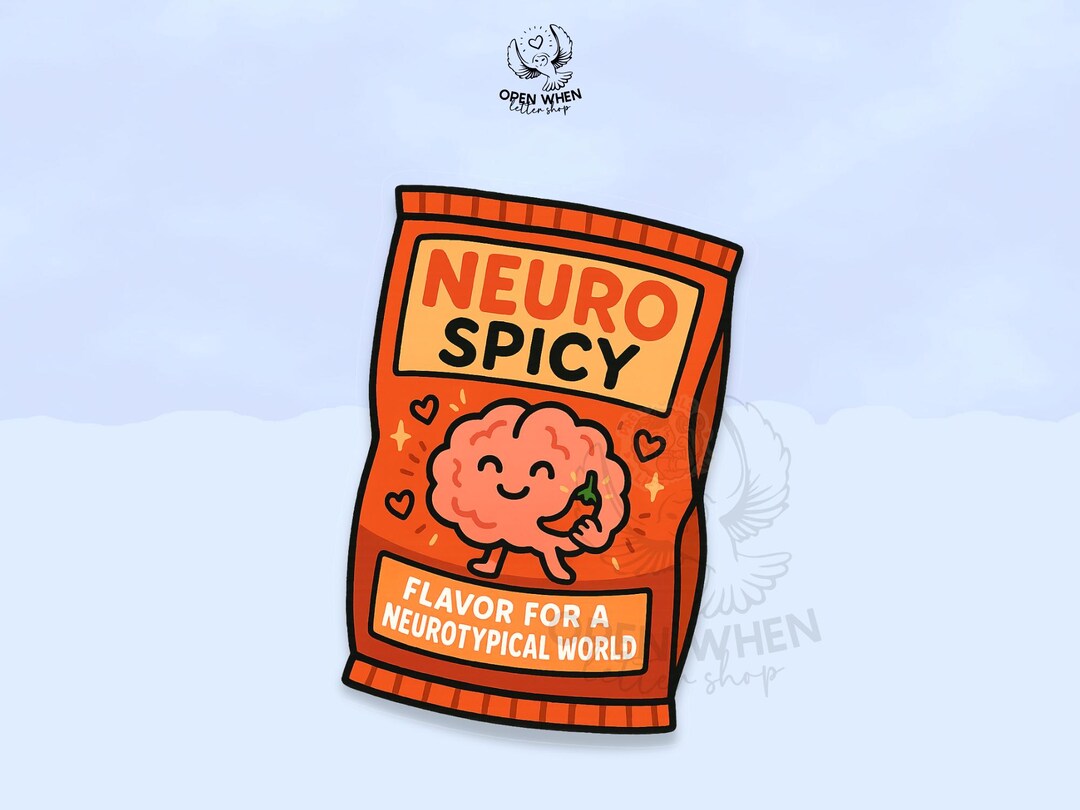 Neuro Sparkly Spicy Neurodiversity ADHD Stickers Mental Health Autism ...