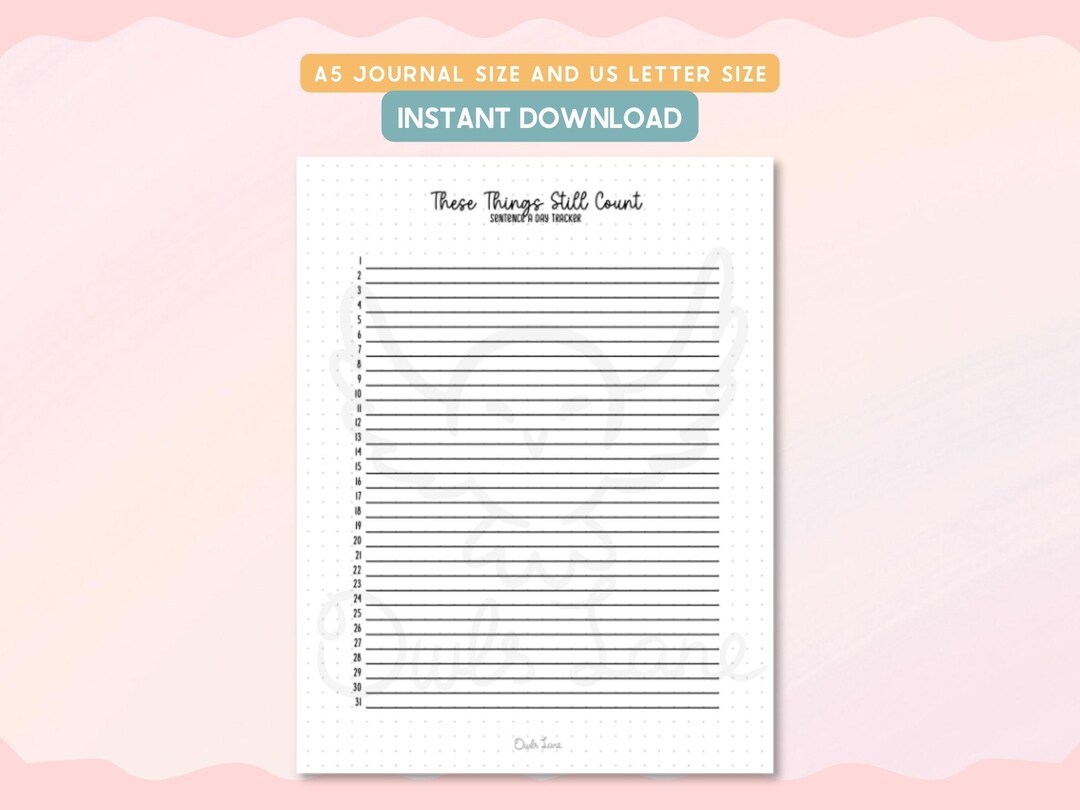 These Things Still Count Printable Journal Pages | Daily Wins Tracker ...