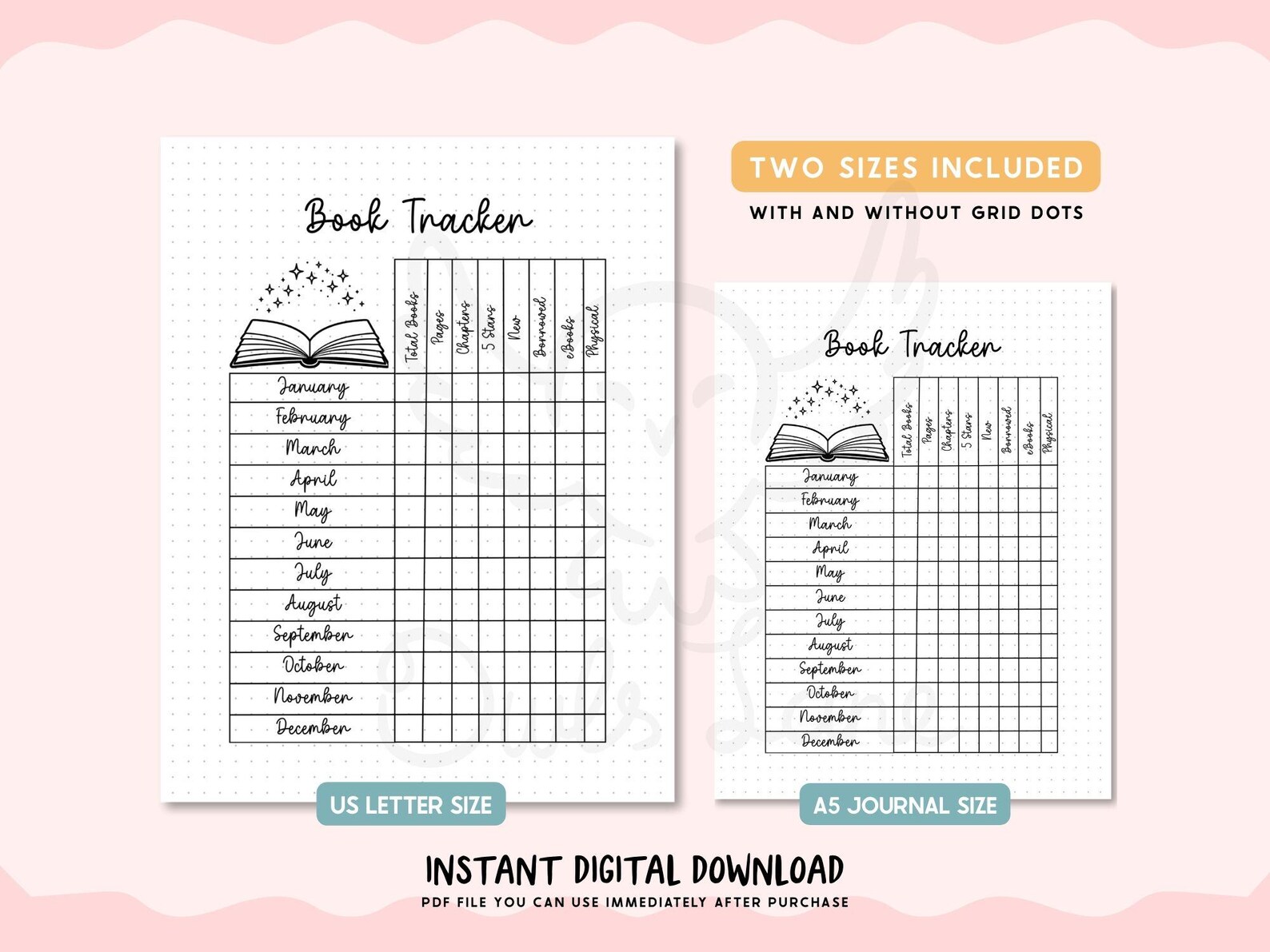 Yearly Book Tracker Printable | Reading Log Book Journal | Track Books ...