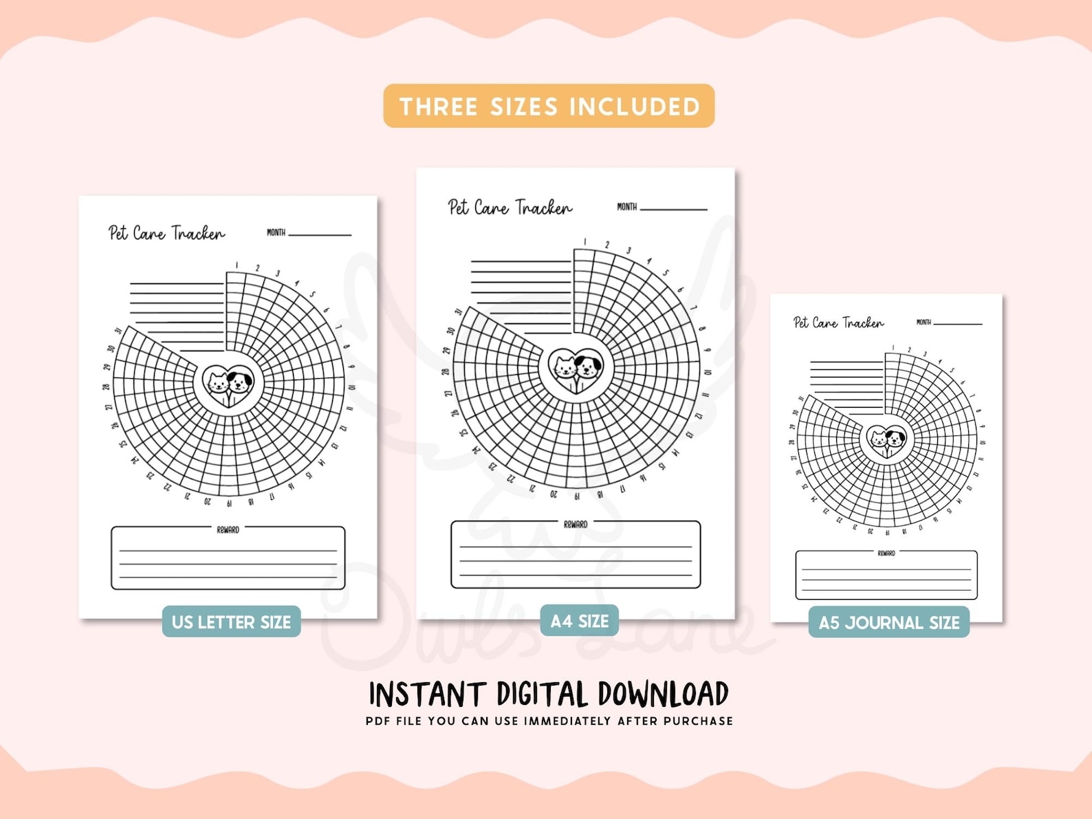Pet Care Tracker Printable | Monthly Pet Care Routine Chart | Dog & Cat ...