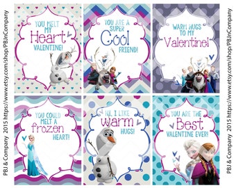 Frozen II Valentine's Day Cards Digital File DIY 8x10 | Etsy