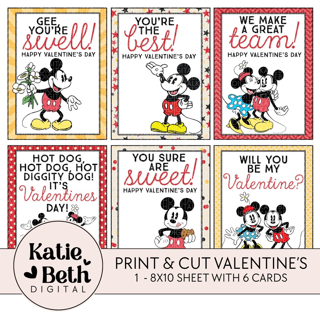 Valentine's Day Cards Digital File, DIY, 8x10, Printable - Etsy