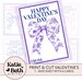 Toile Valentine Cards Printable: Preppy Pink & Blue Kids Valentines ...