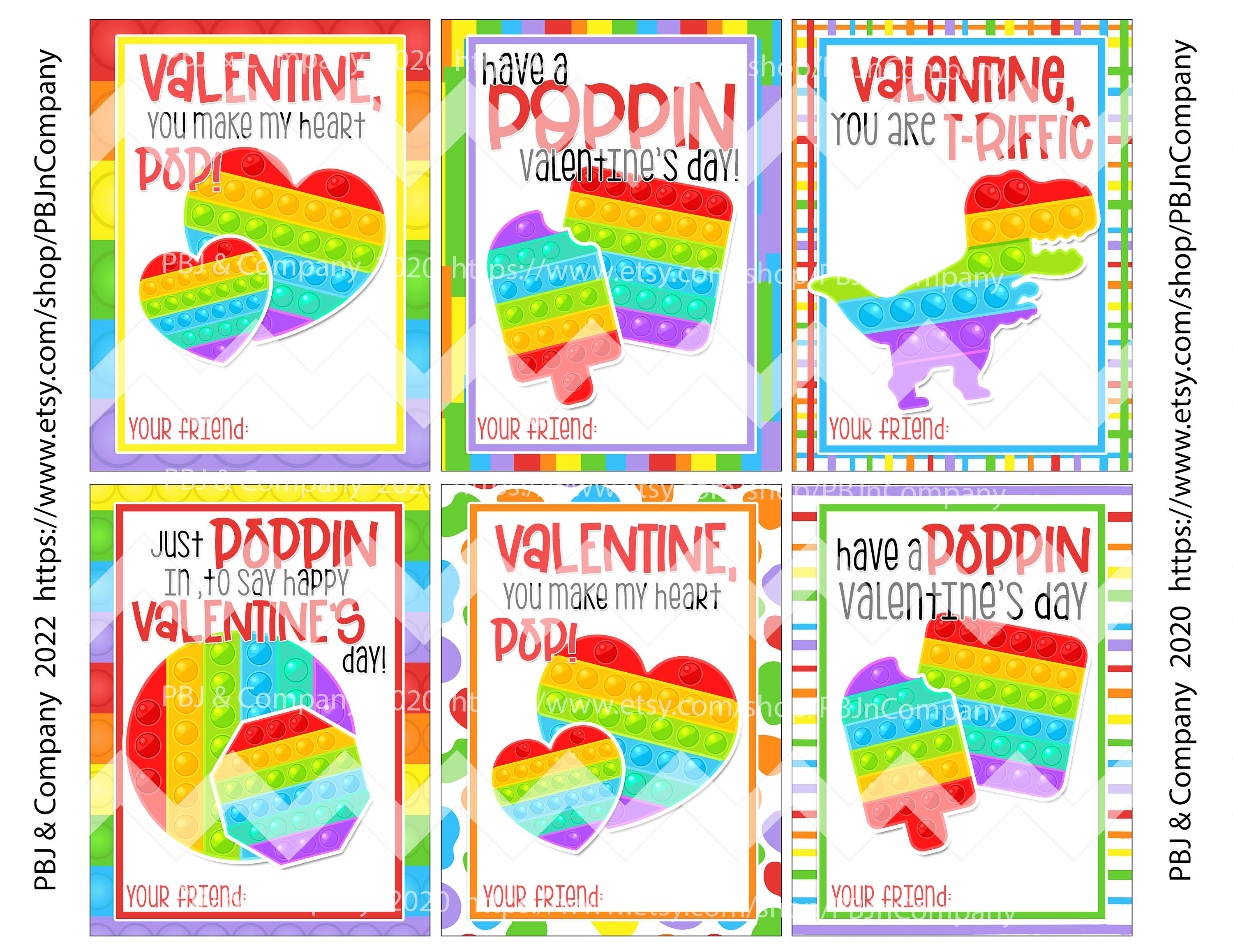 Greeting Cards Holiday & Seasonal Cards Paper POP it Kids Valentine ...