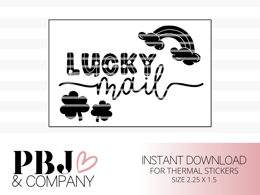 PNG Sticker Download - Lucky Mail - Thermal Printer Label Download - 2. ...
