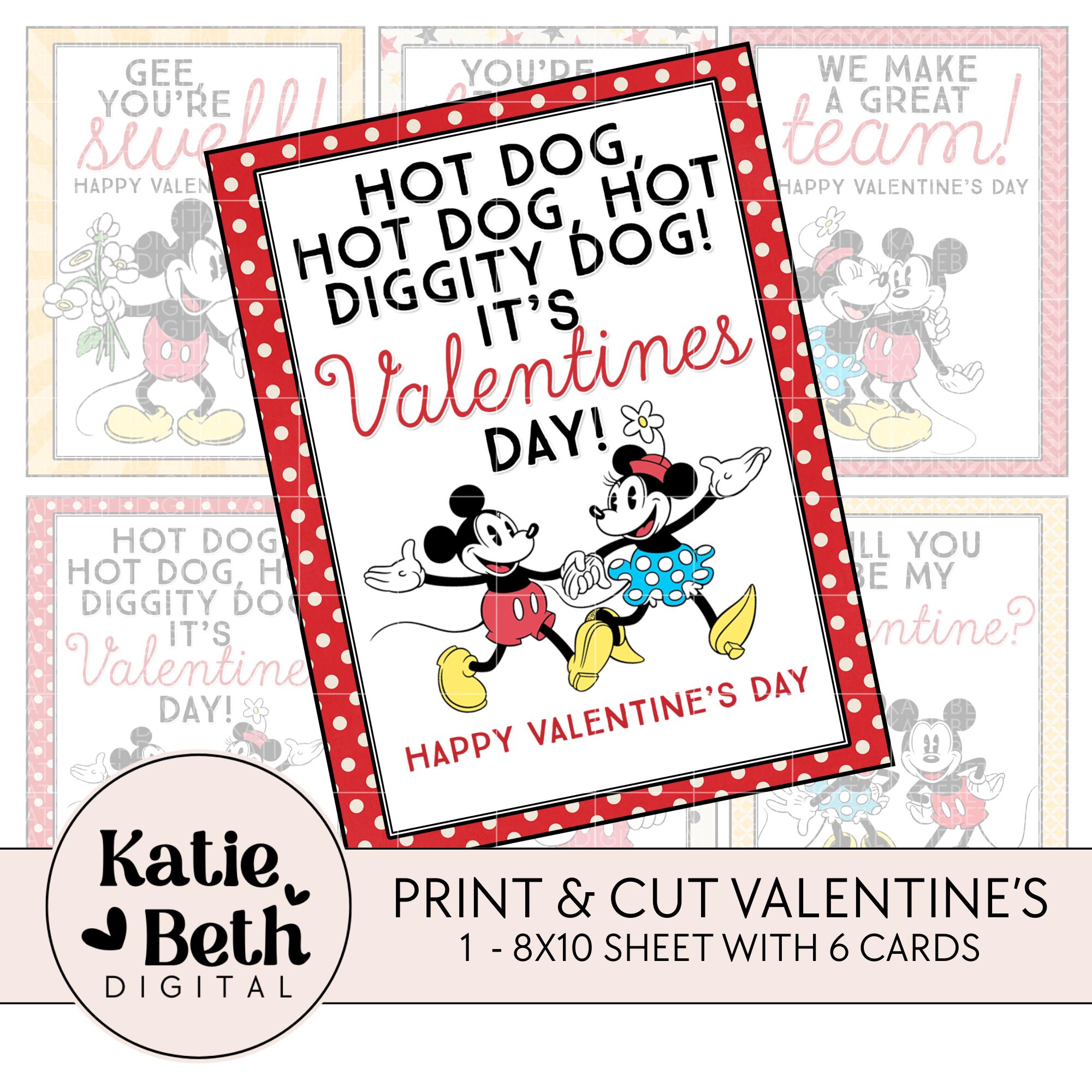 Valentine's Day Cards Digital File, DIY, 8x10, Printable - Etsy