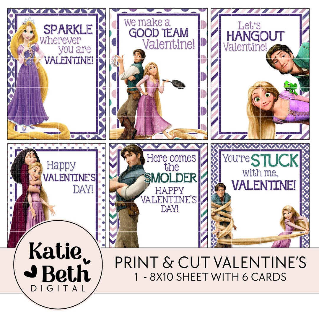 Princess Valentine's Day Cards | Kids Classroom Exchange (digital ...