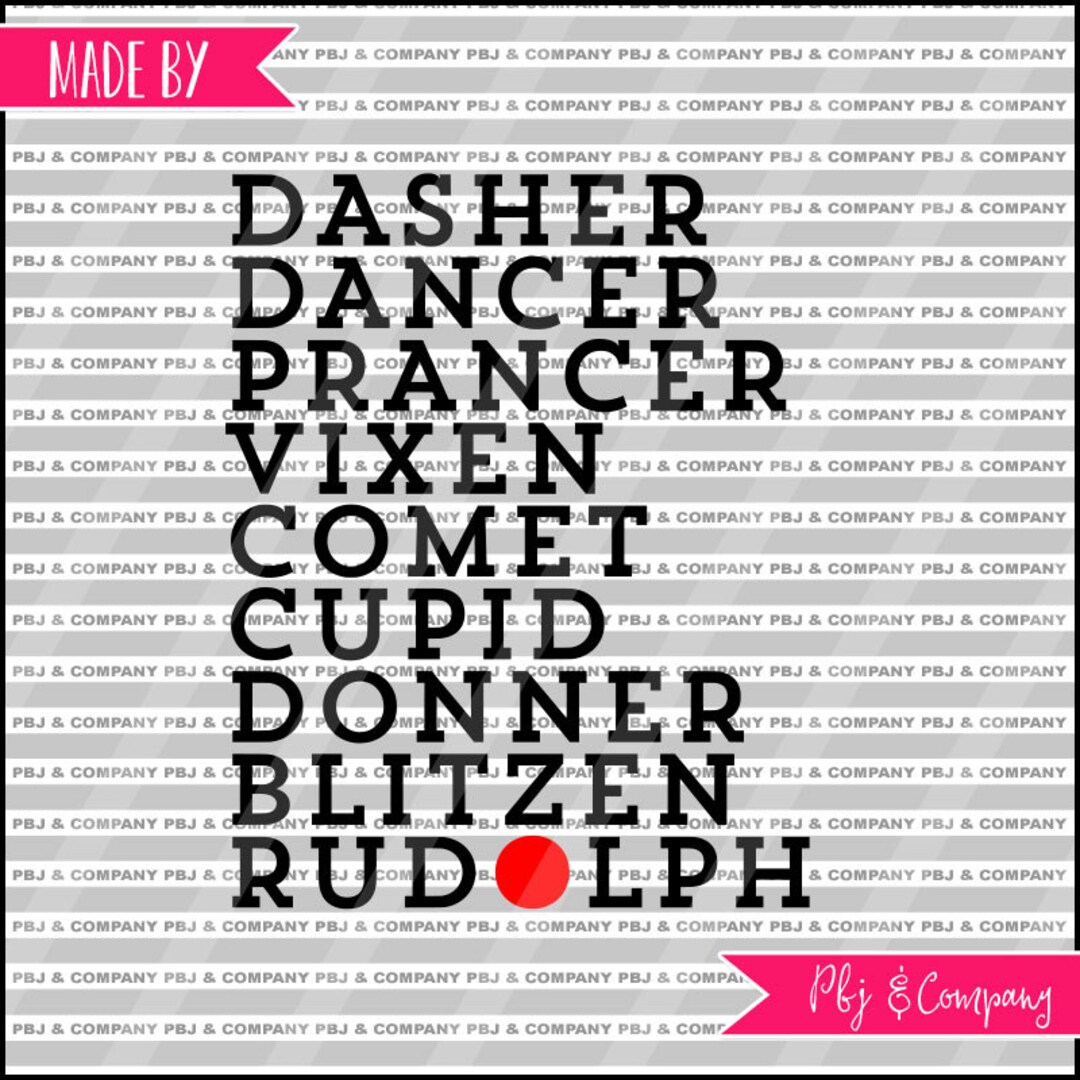 Reindeer, Quote DIY Cutting File - SVG, PNG, Dxf, Pdf Files ...