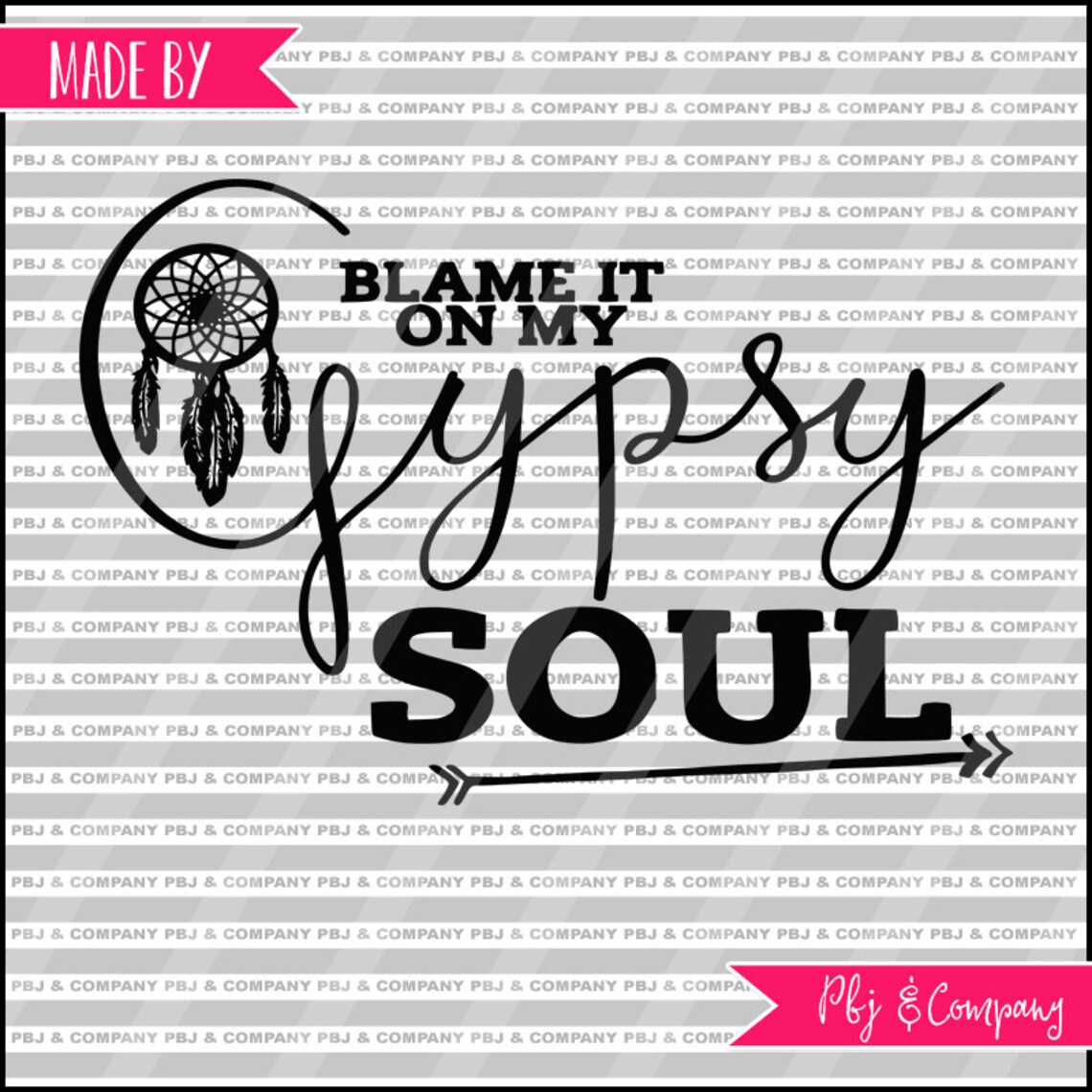 Blame it on my Gypsy Soul Quote DIY Cutting File SVG PNG | Etsy