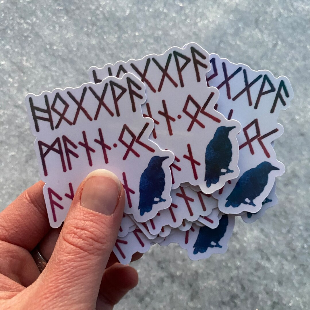 Viking Sticker W/ Holographic Rainbow Overlay - Etsy