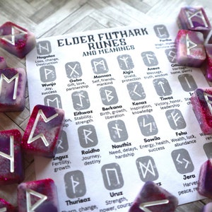 Purple Rune Set - Norse Rune Set - Divination Runes - Witch Rune Set ...